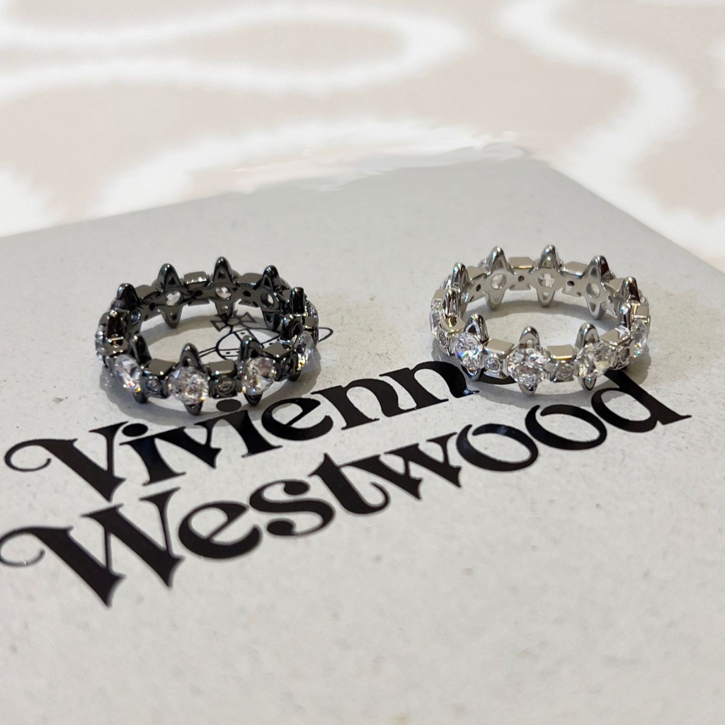 Kenzero & vivienne west wood orb Saturn Full Diamond Ring Niche Couple ...