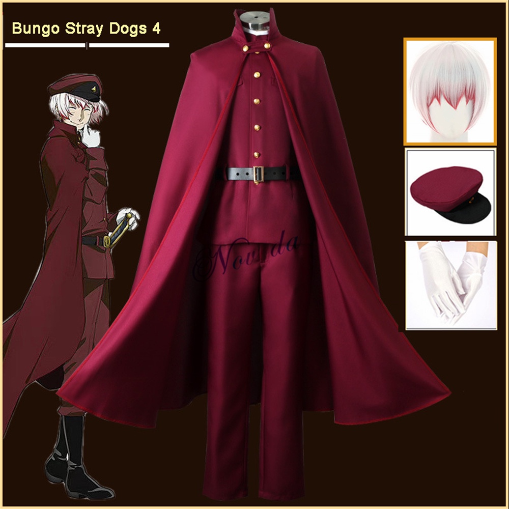 Tetcho Suehiro Saigiku Jono Cosplay Costume Wig Anime Bungo Stray Dogs ...
