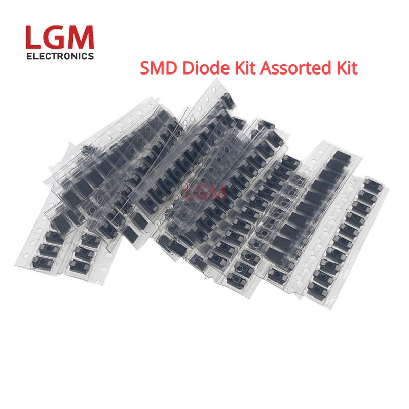 200Pcs SMD Diode Assorted Kit 20 Values*10PCS Contains SS110 SS220 ...