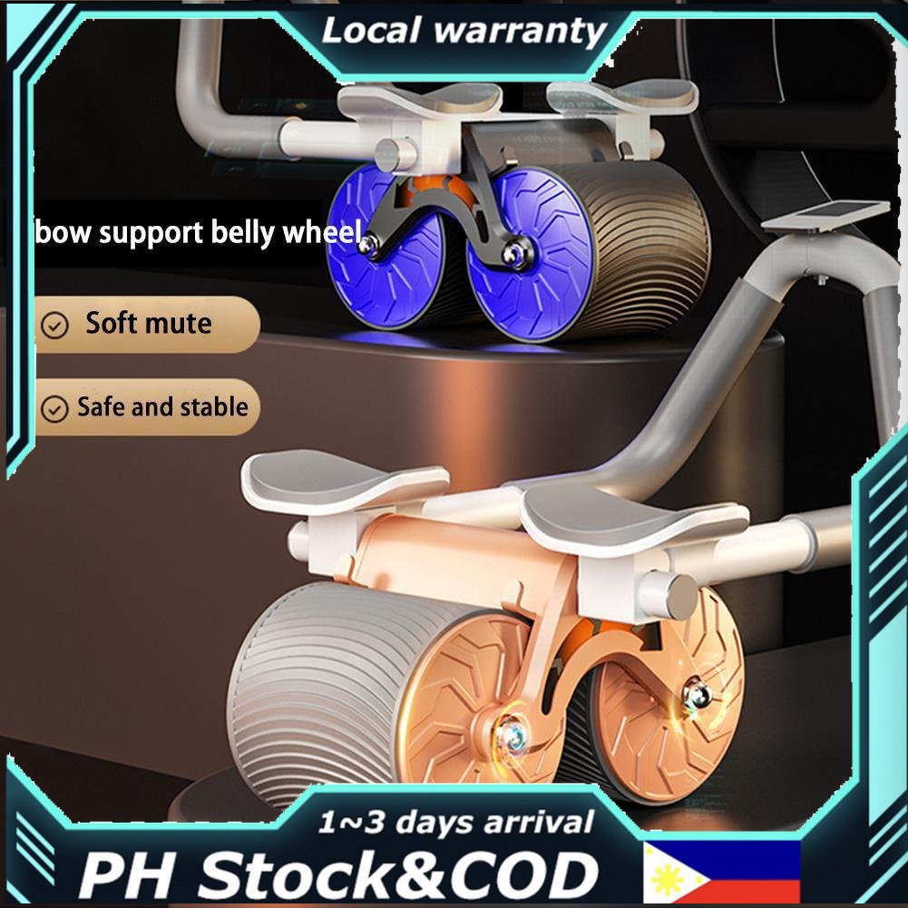 Portable Plank Trainer Ab Roller Wheel Core Trainer with Timer LCD ...