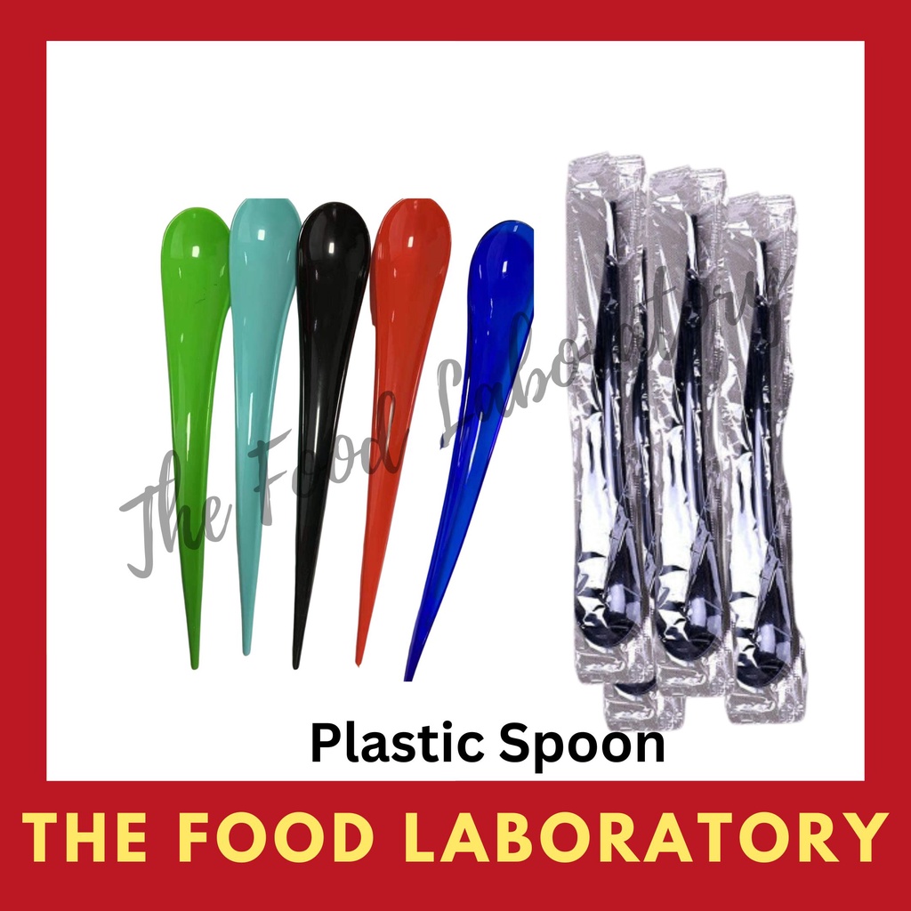 100 PCS Plastic Spoon for Ice Scramble Ice Cream Snacks and other food ...