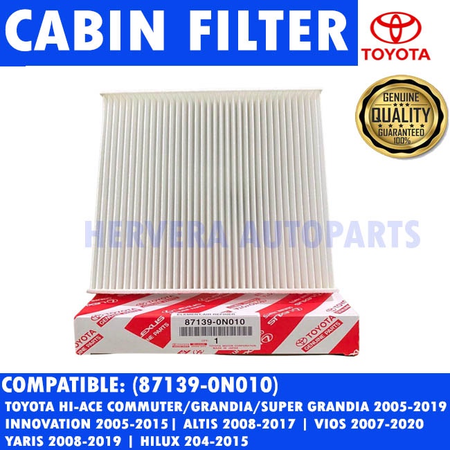 Toyota Aircon Cabin Filter Vios Innova Fortuner Altis Camry Yaris Rav4 ...