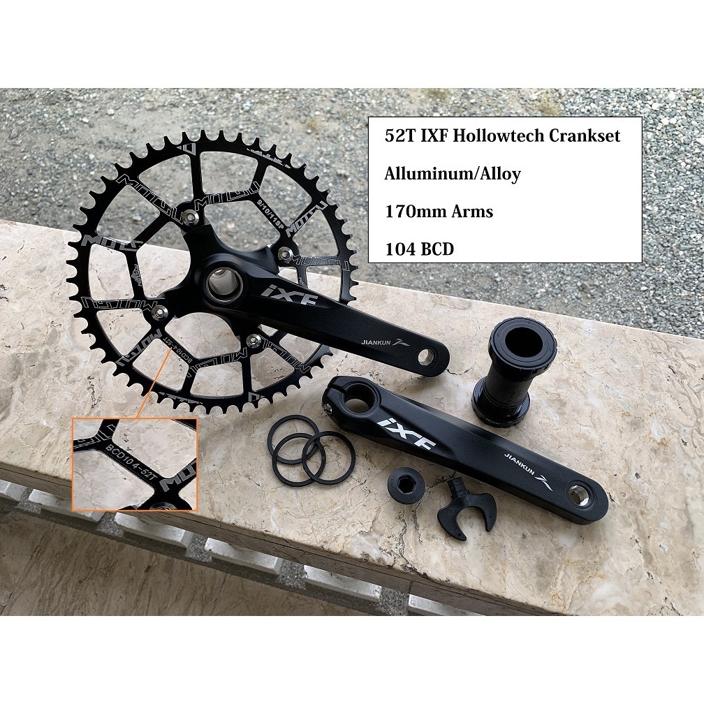 40T 42T 44T 46T 48T 50T 52T IXF Hollowtech Crankset 104bcd Alloy ...