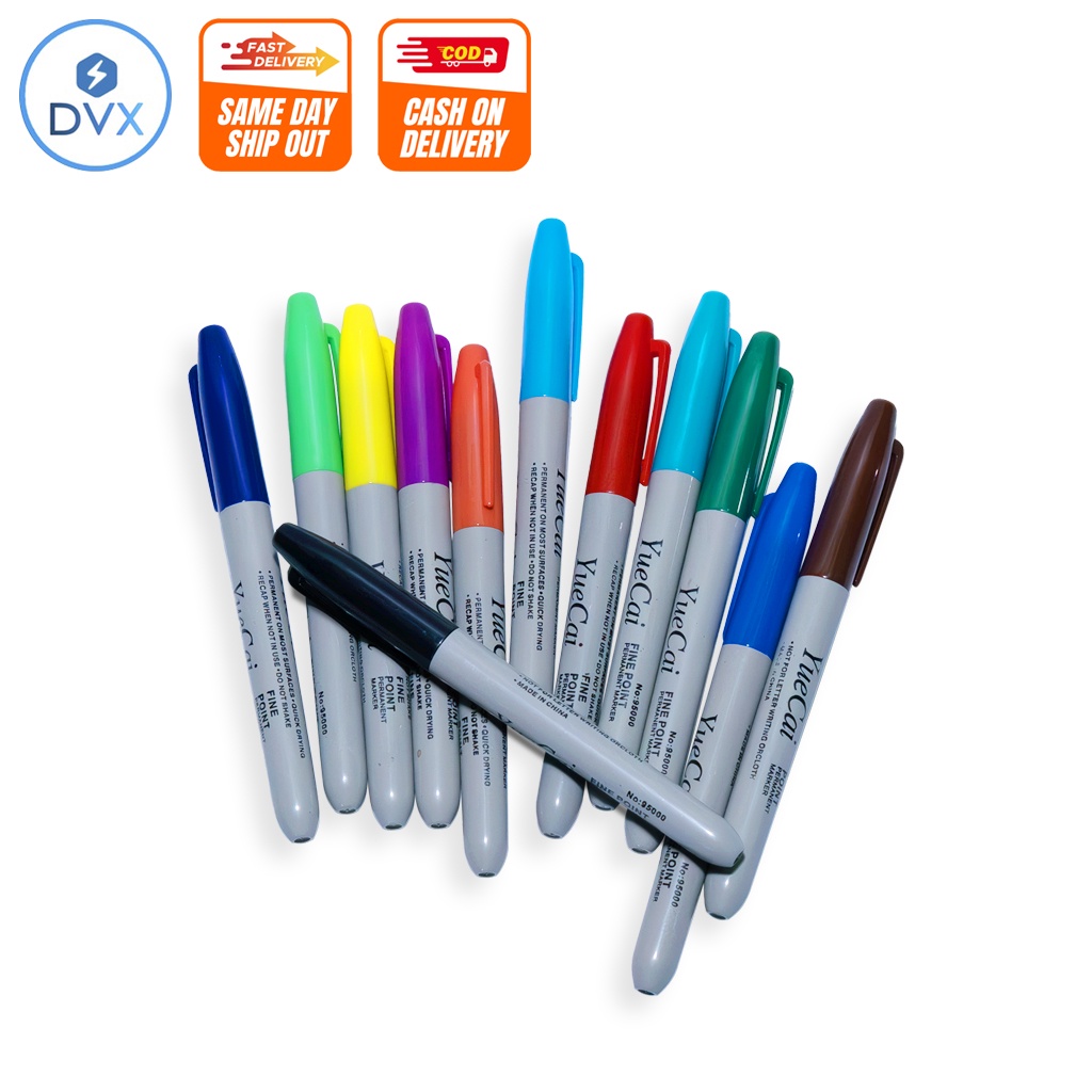 COD DVX Colored Marker 6/12pcs Multi Color Bold Point Permanent Marker ...