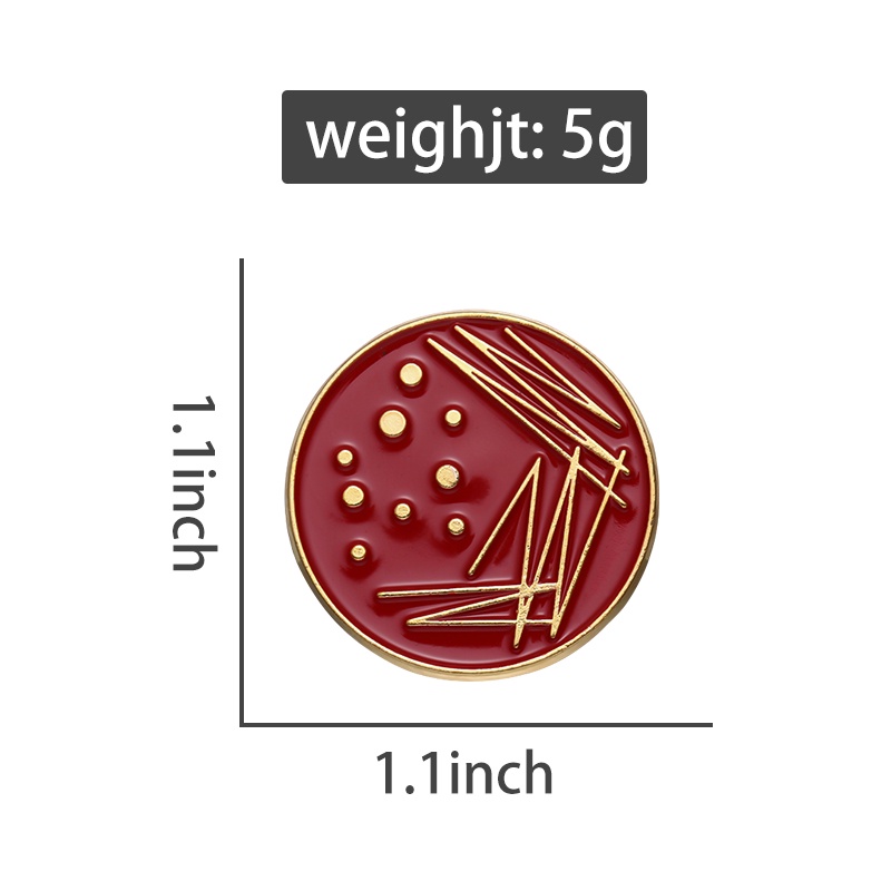 Alloy Petri Dish Enamel Brooch Chemical Laboratory Props Lapel Pin ...