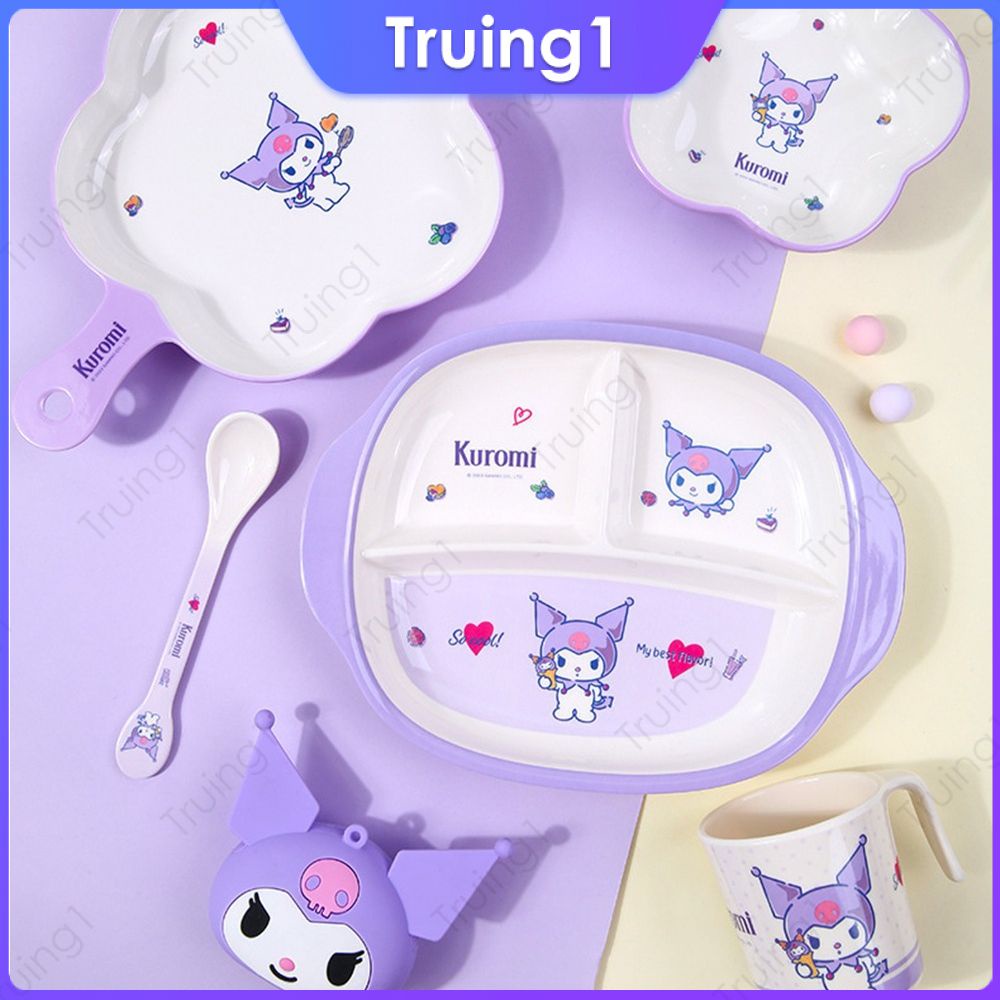 Kuromi Sanrio Dinner Plate Hello Kitty Anime Baby Children Kawaii ...