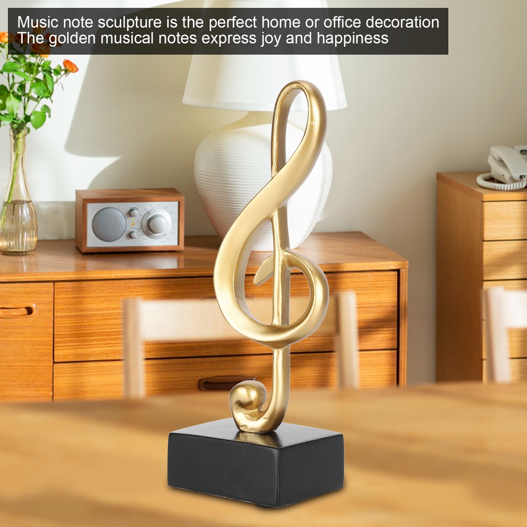 Music Note Statue Sculpture Figurine Symbol Ornaments Decoration For ...