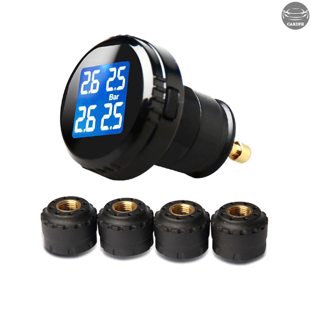 In Stock Tire Pressure Monitor with 4 External Cap Sensors Wireless ...