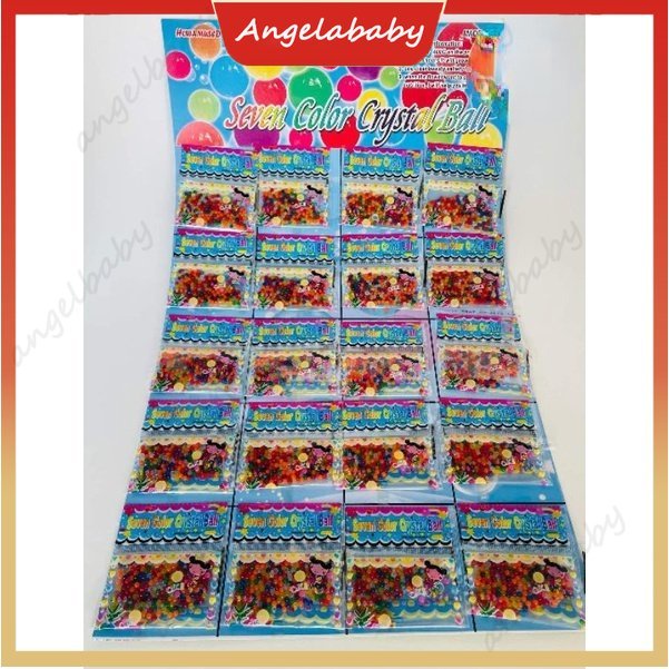 20 Pieces Seven Color Crystal Ball Growing Kisses Water Growing Gel ...
