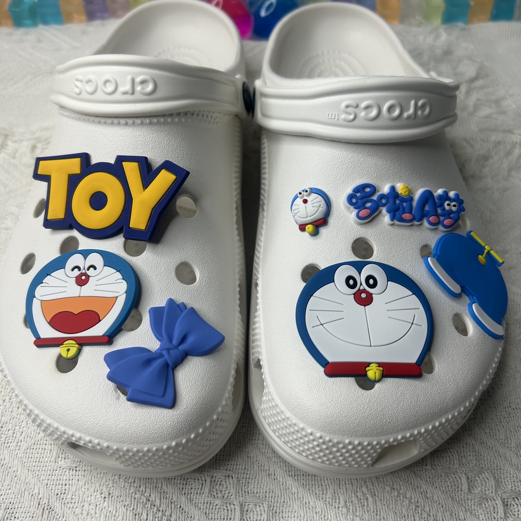 7pcs set Doraemon Crocs jibbitz Cartoon Shoe charms Shoe Accessories ...