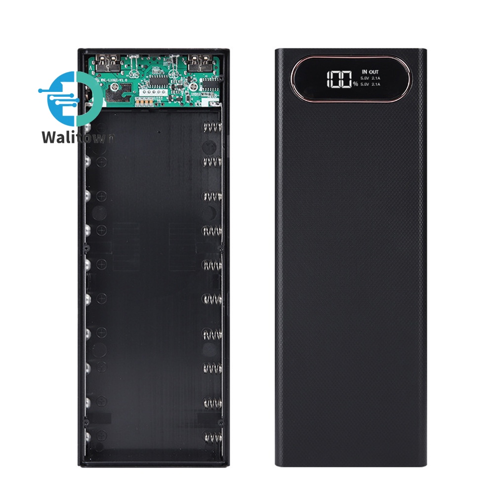 Removable 10-Section 18650 Power Bank Solder-free Kits 10W Power Bank ...