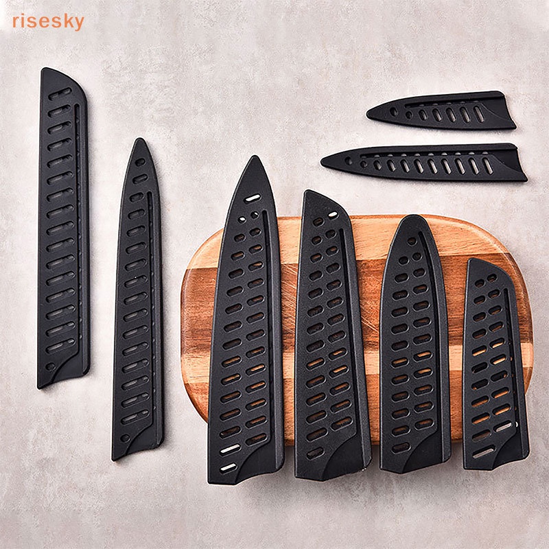 [risesky] Kitchen Sheath Black Plastic Covers Blade Protector Cover ...