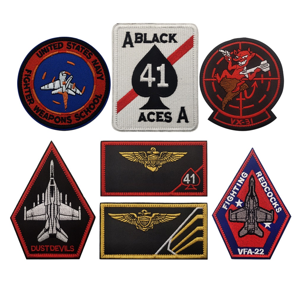 US A41 Black Aces Squadron Arm Badge Top Gun Tactical Military ...