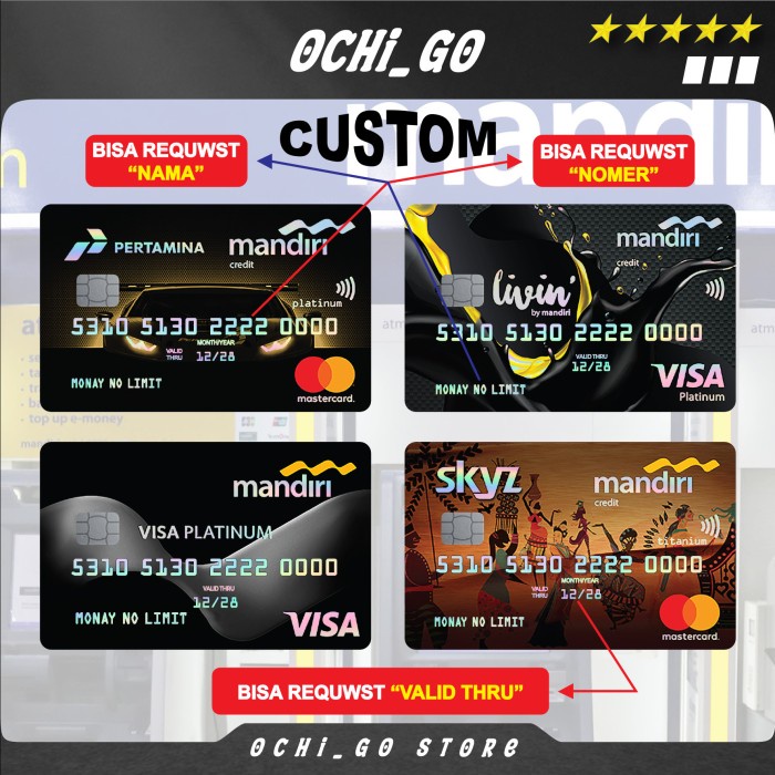 Bank Mandiri Custom Garskin Skin Card Atm Sticker Bca Atm Card Sticker ...