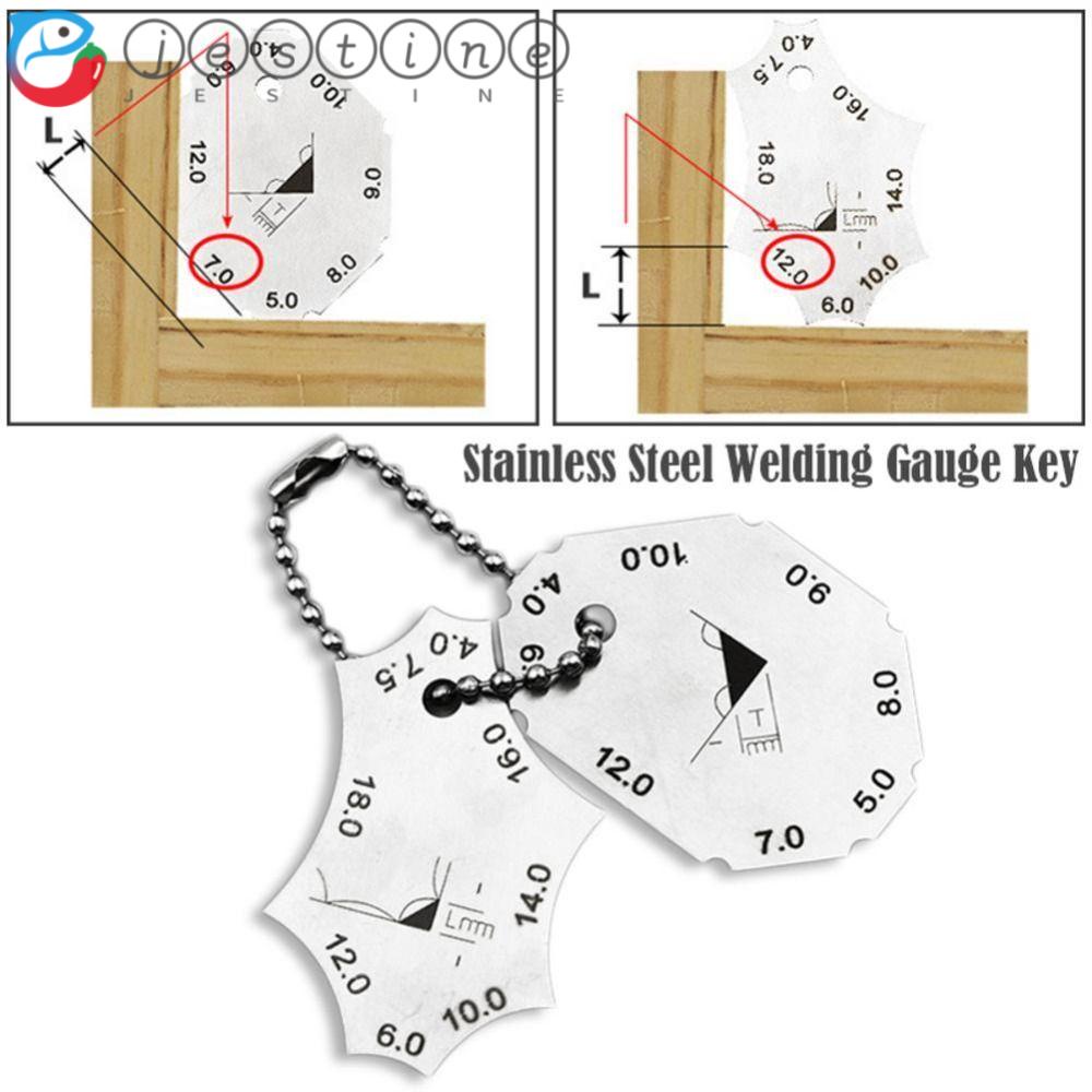 JESTINE Welding Gauge, Leg Length Throat Depth Weld Gauge, Right Angle ...