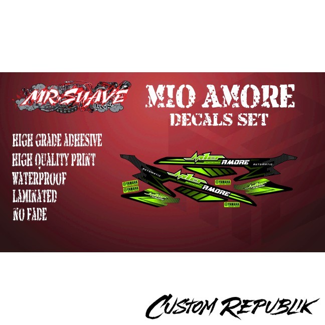 Mio Amore Decals Set D1 (Neon Green) | Shopee Philippines