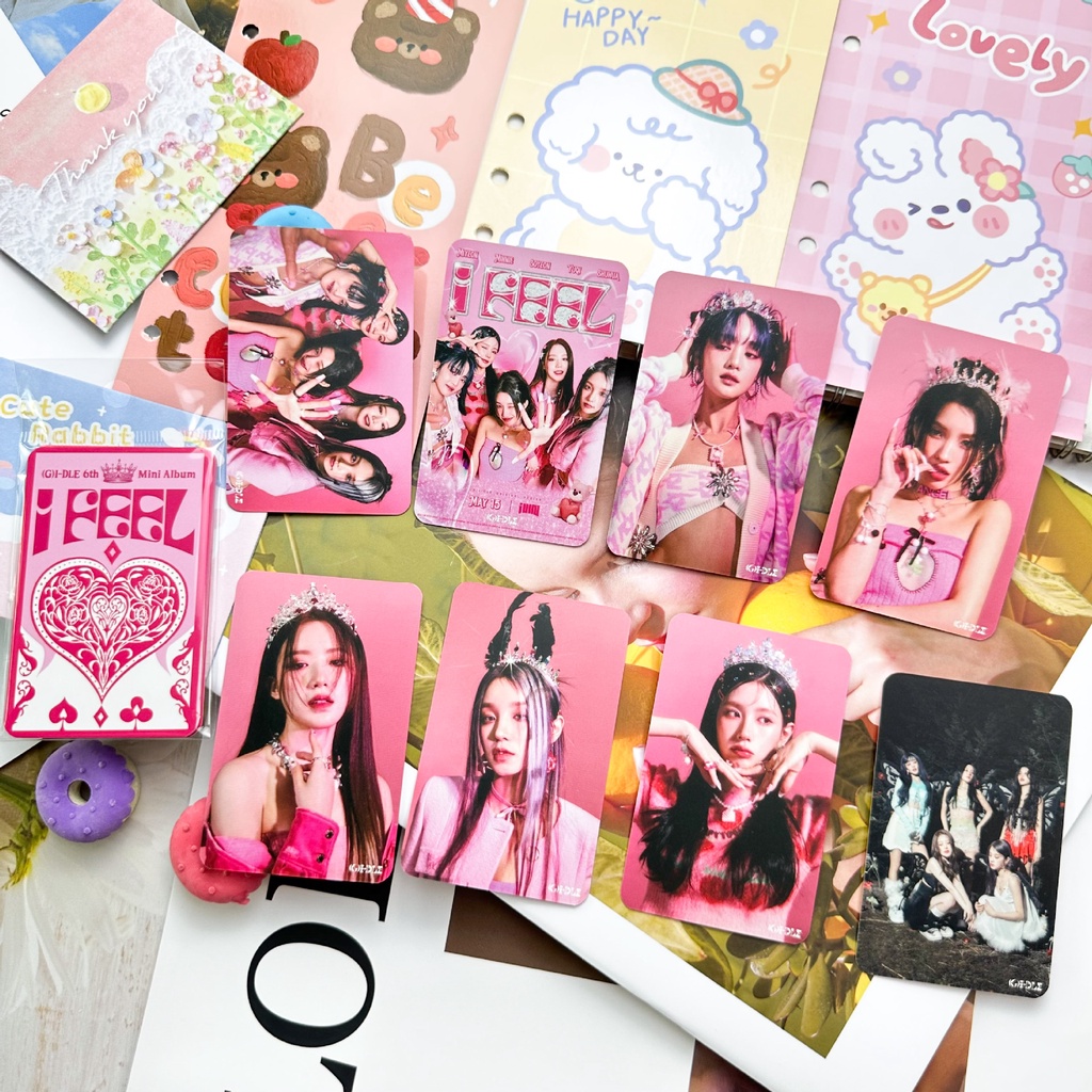 8pcs/set (G)I-DLE I FEEL New Album SHUHUA YUQI MINNIE SOYEON MIYEON ...