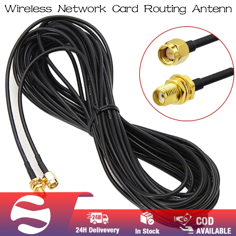 Wireless network card routing 10M/33ft Antenna Connector SMA Extension ...