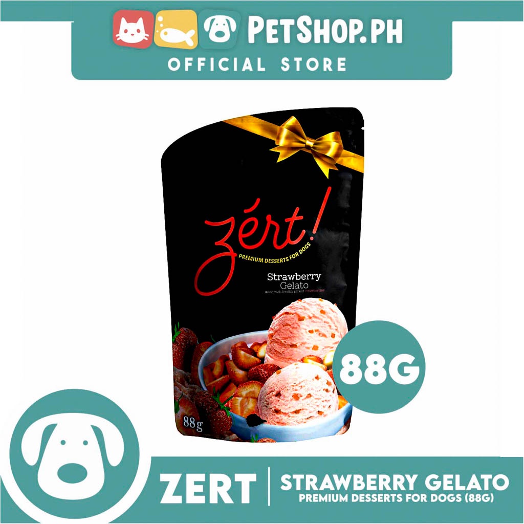 Zert Premium Desserts for Dogs 88g (Strawberry Gelato) | Shopee Philippines