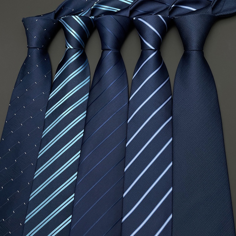 8cm Dark Blue Business Work Leading Staff Tie Men's Formal Suit ...