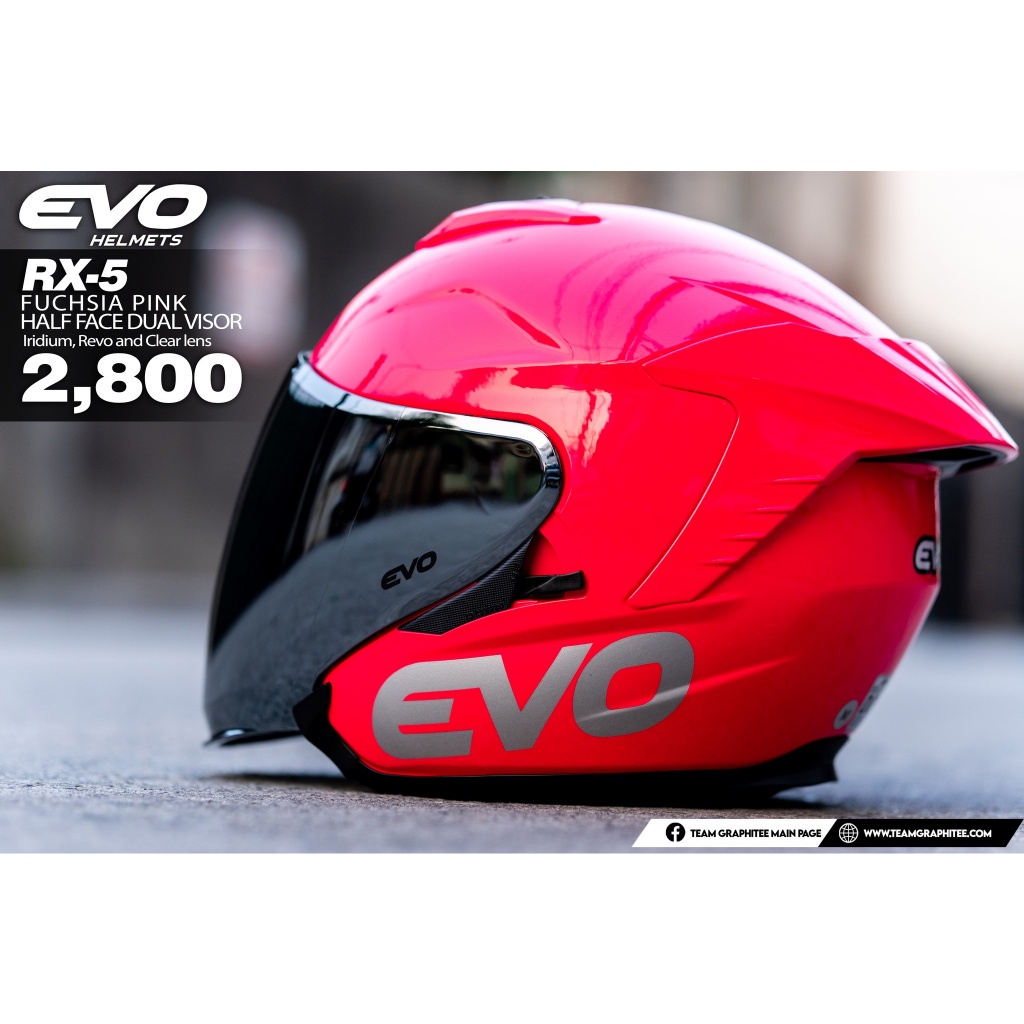 EVO HELMET RX5 MONO COLORS with free clear lens | Shopee Philippines