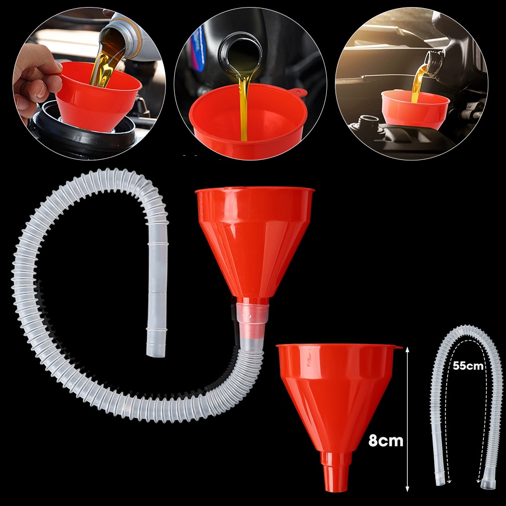 Long Stem Anti-Splash Funnel - Car Motorcycle Gasoline Engine Oil ...