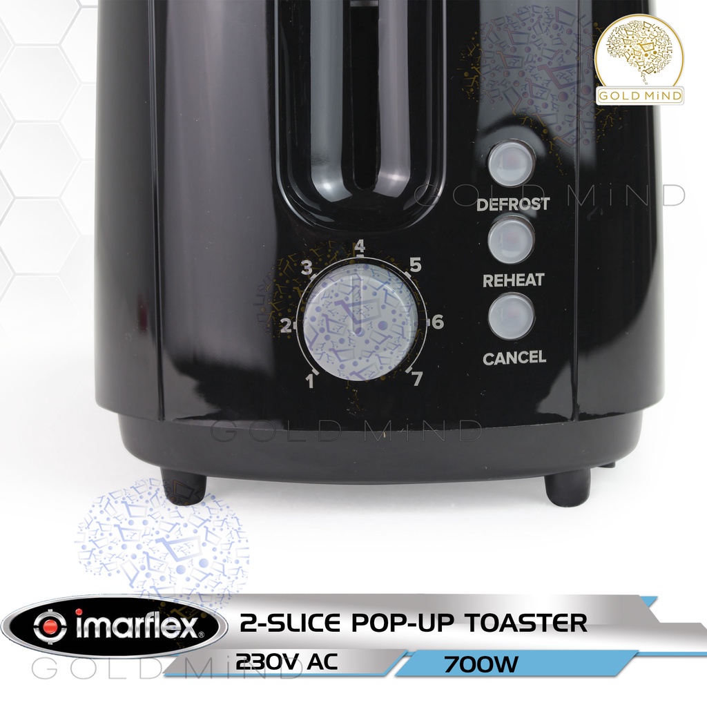 Imarflex Bread Toaster 2 Slice Pop-up Toaster with Hygienec Toaster ...