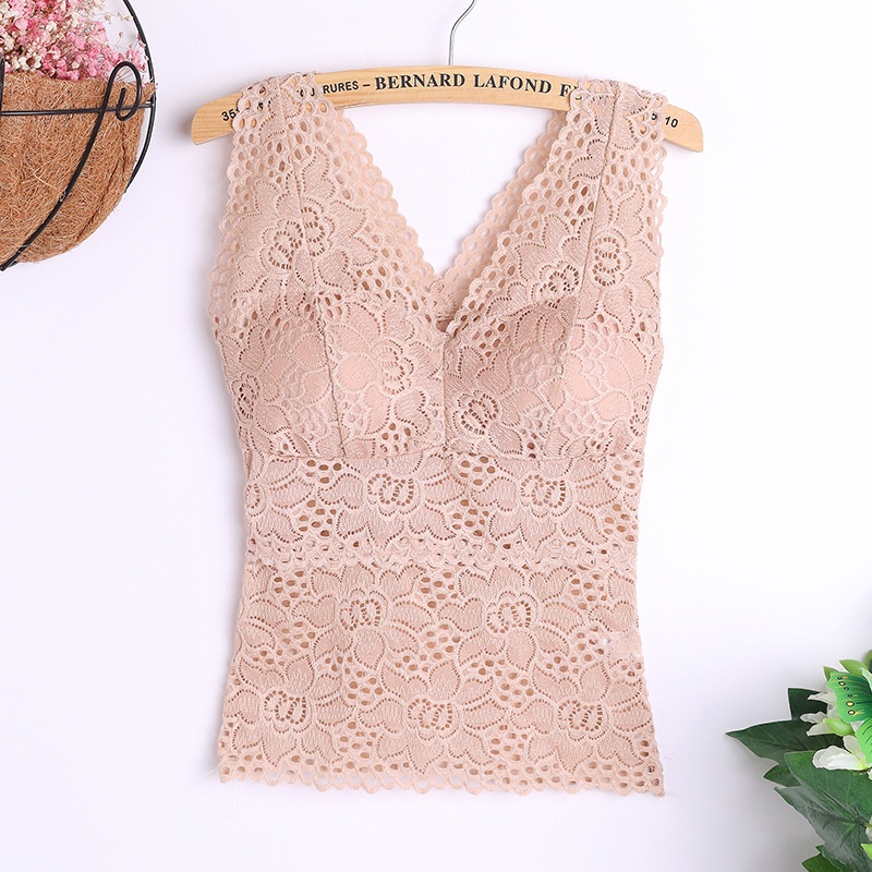 37KG-88KG Women Soft Lace Crop Top Double Lining Top Sando For Women ...