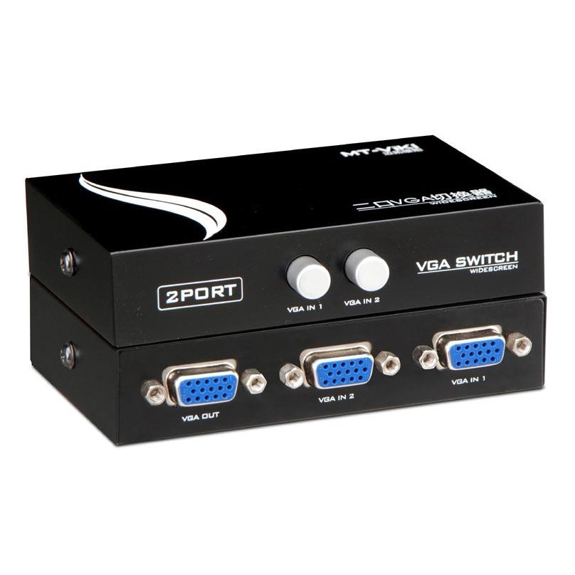 2 Port Mini VGA Switcher Manual VGA Switch two hosts share one monitor ...