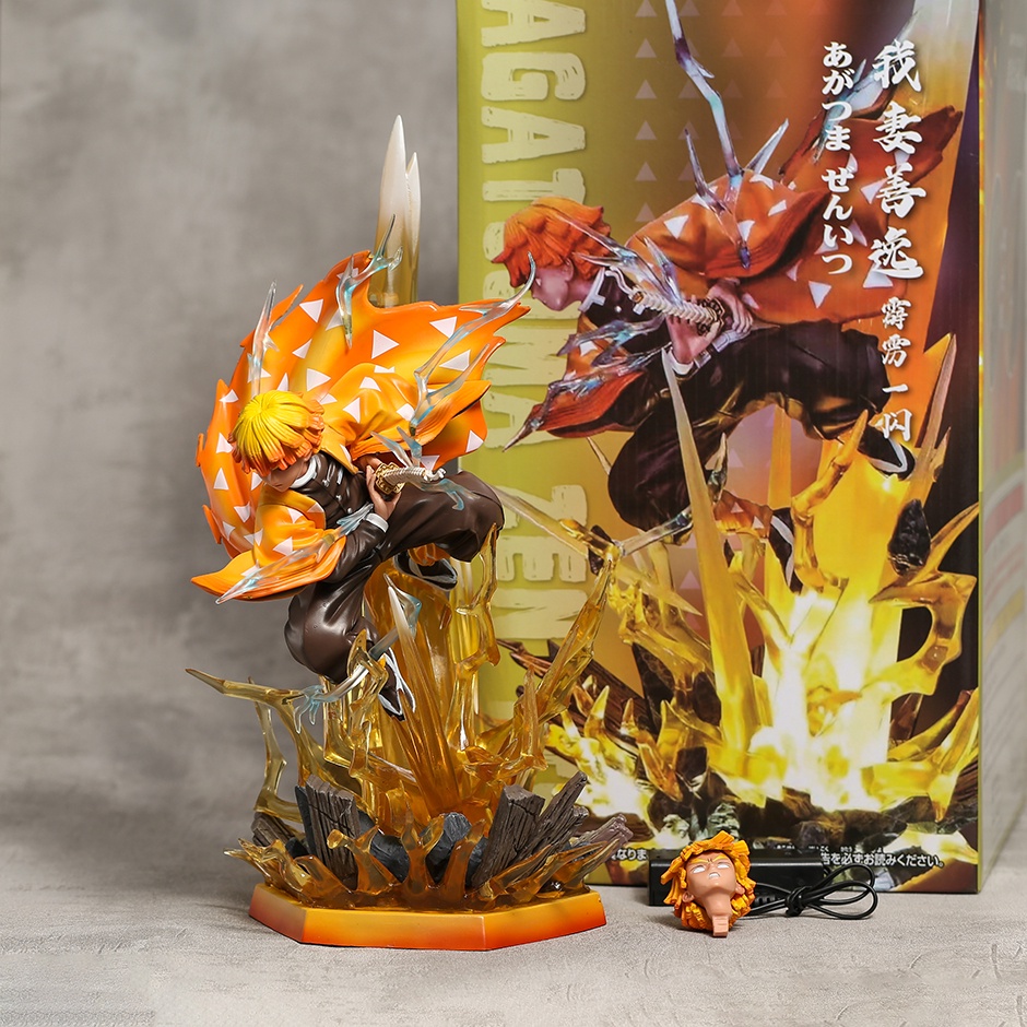 Demon Slayer Battle Agatsuma Zenitsu with Replaceable Head Collectible ...