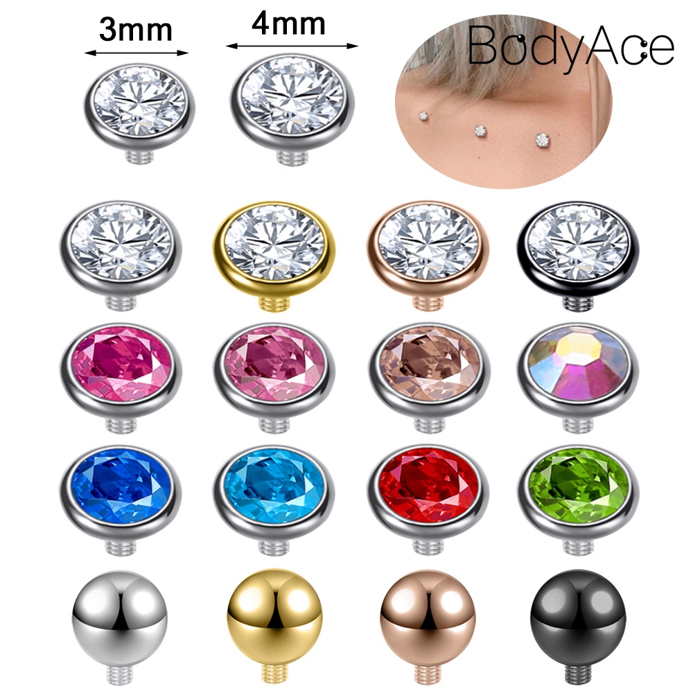 Bodyace 1 PC 316L Stainless Steel Dermal Anchor Surface Piercings Color ...