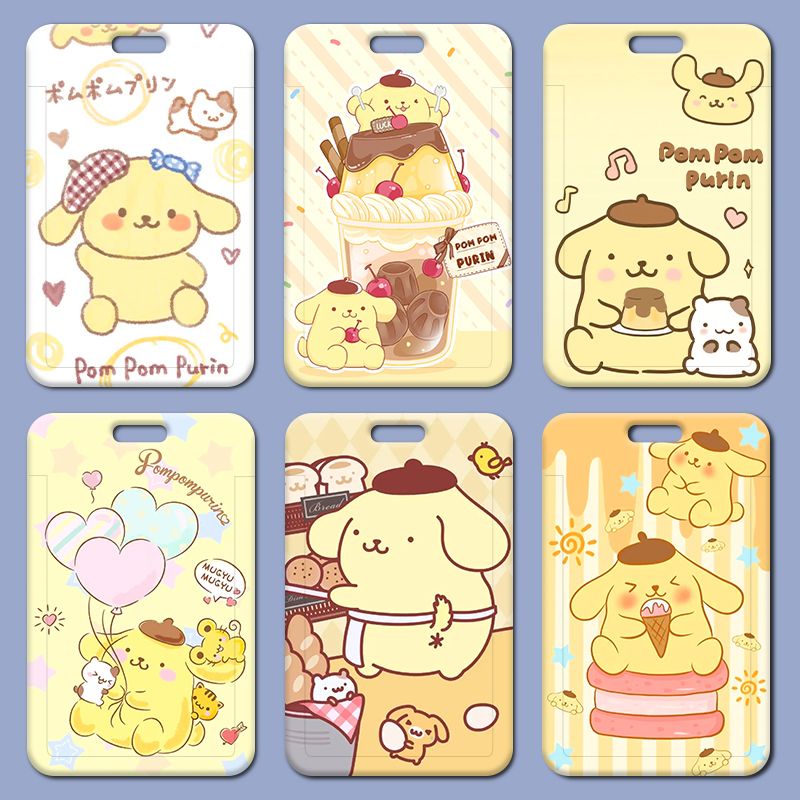 Anime Cartoon Sanrio Pompom Purin DIY Student School Campus ID Card ...