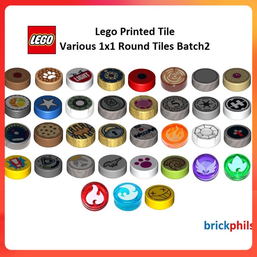 Lego Printed Tile - Various 1x1 Round Tiles Batch2 | Shopee Philippines