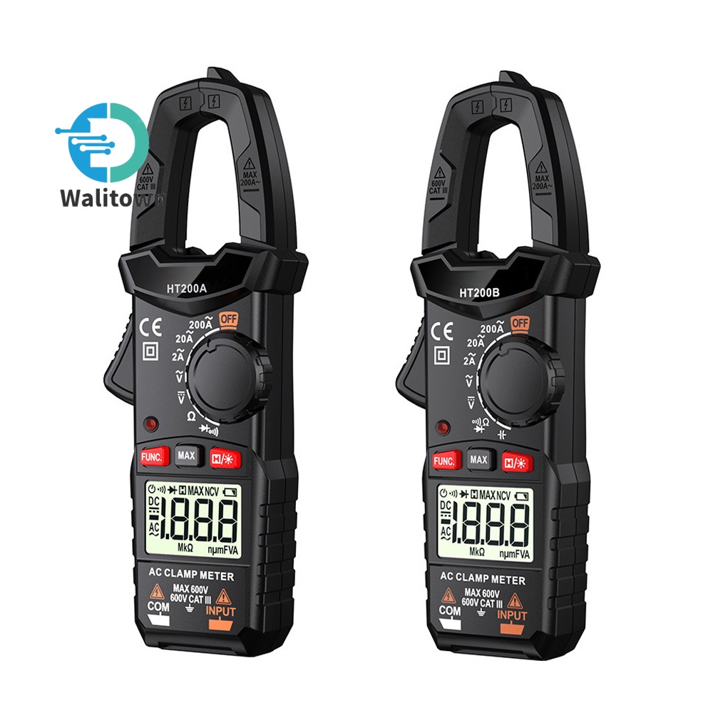 Clamp Meter with Temperature & Capacitance Measure AC Current Up To 200 ...