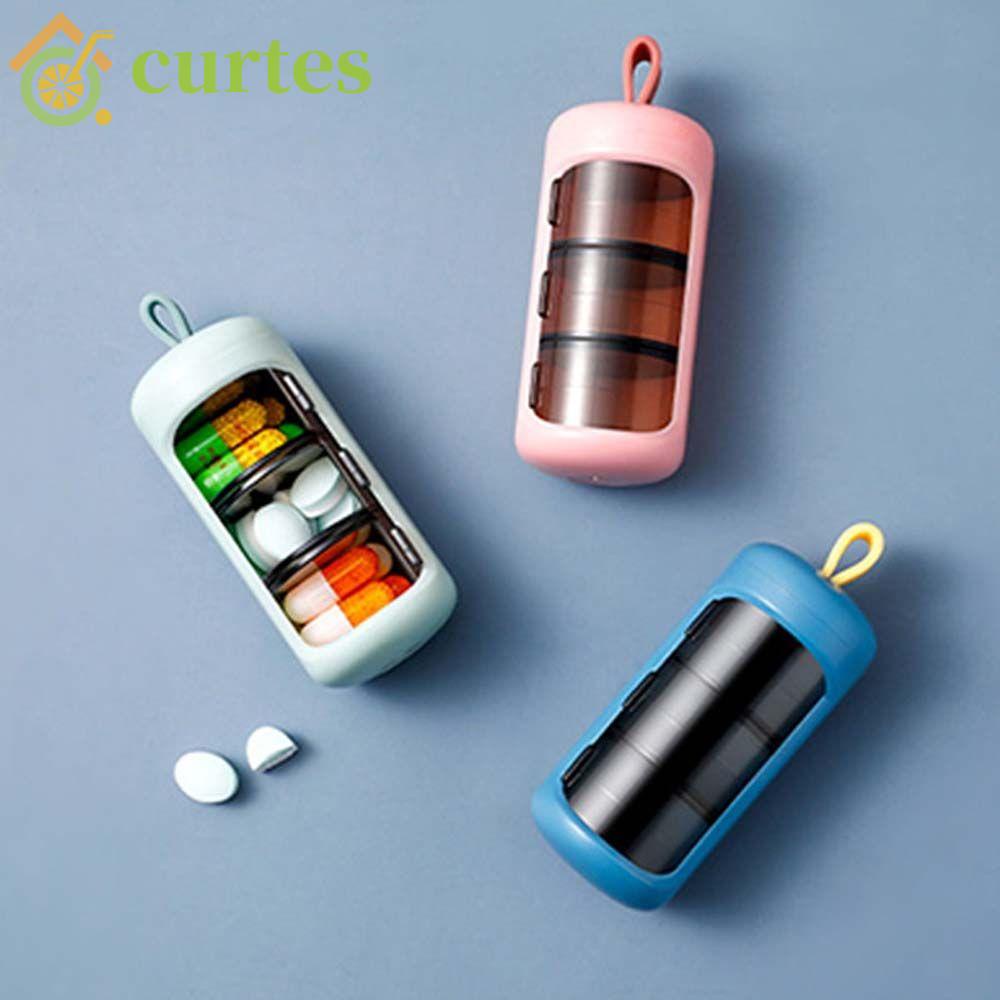 CURTES 3 Gird Pill Storage Box Outdoor Travel Pill Case Medicine Boxes ...