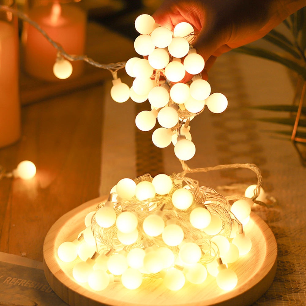 LED Ball String Lights Fairy Bulbs Battery Indoor Bedroom Gift Box ...