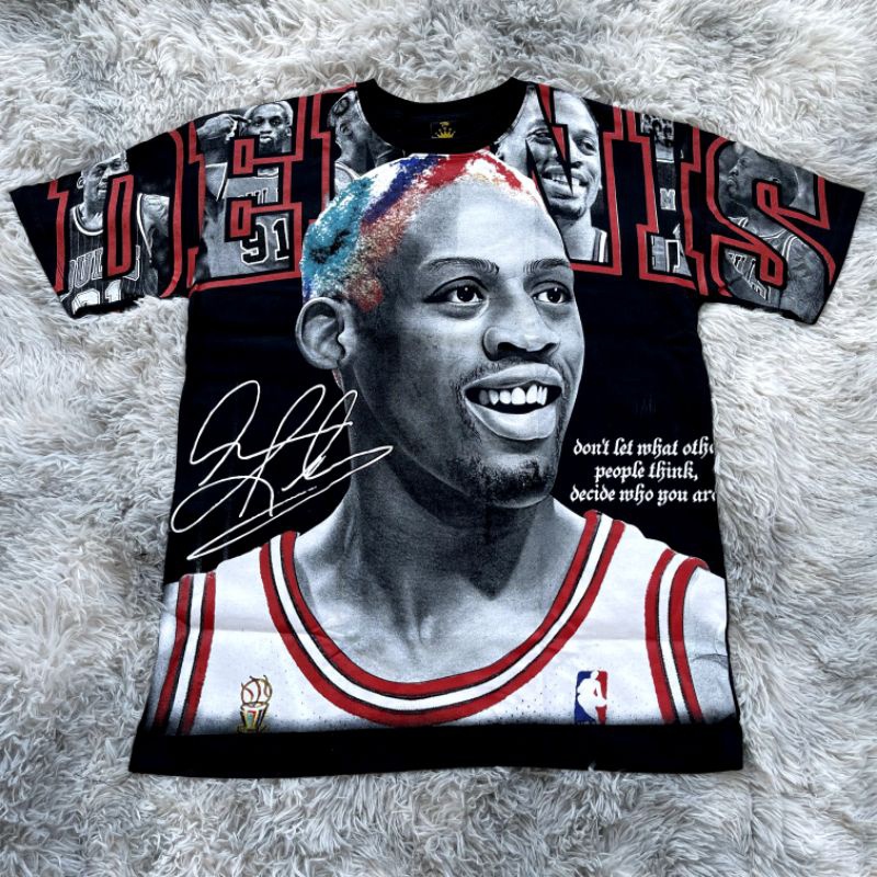 The Crown All Over Print T- Shirt Dennis Rodman NBA Thailand Bootleg ...