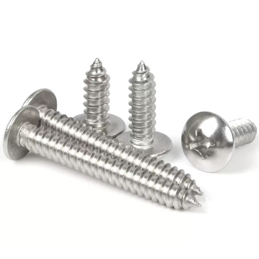 304 Stainless Steel Phillips Large Flat Head Self-Tapping Screws Umbrella Head Mushroom Head ...