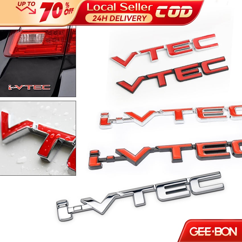 GEEBON I-VTEC IVTEC VTEC Emblem Auto Car Sticker Rear Trunk Tailgate ...
