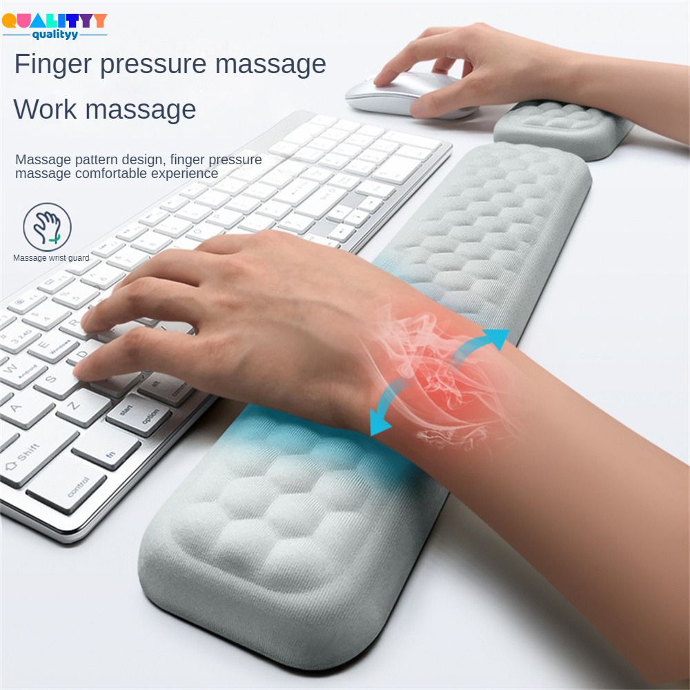 Ergonomic Memory Foam Mouse& Keyboard Wrist Rest Palm For Gaming And ...