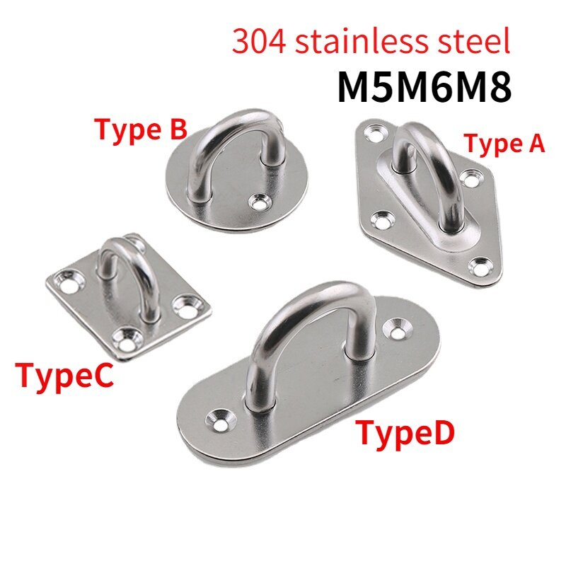 m5m6m8 304 stainless steel eye plate fixing hook Ceiling fan hook U ...