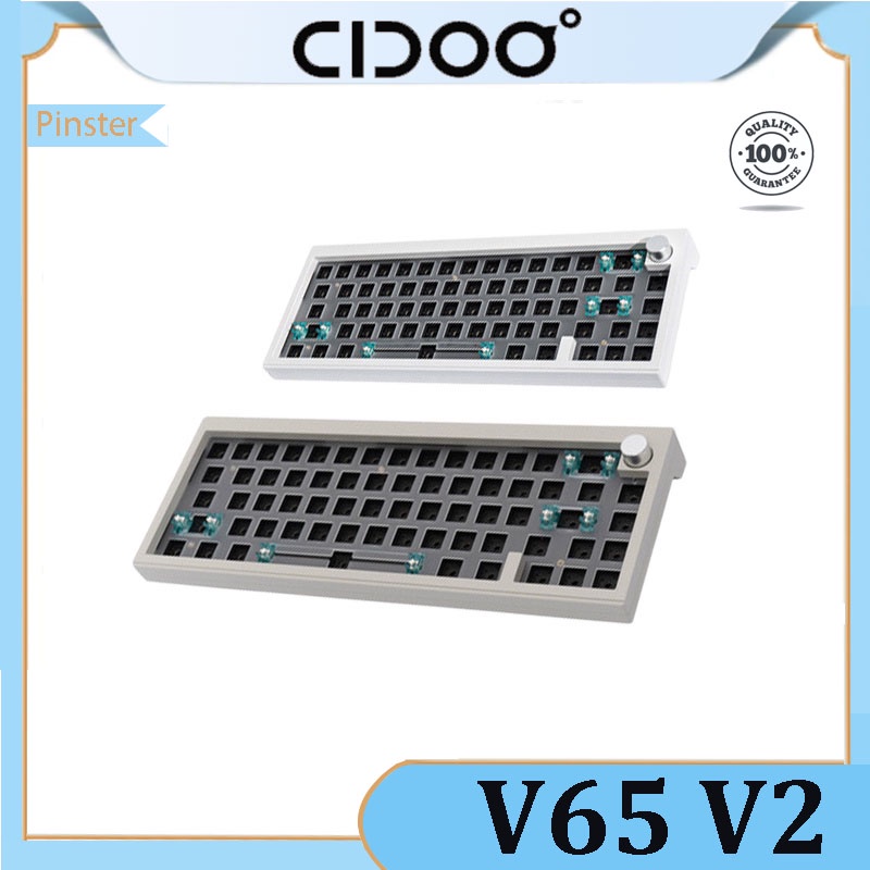 CIDOO V65 V2 Wired/Bluetooth Mechanical Keyboard Kit 65% Layout GASKET ...