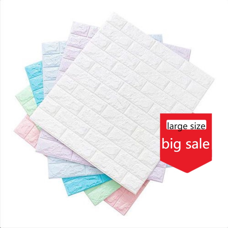Brick Wall Paper Dinding 3D Foam Wallpaper Stickers Wall Stickers ...