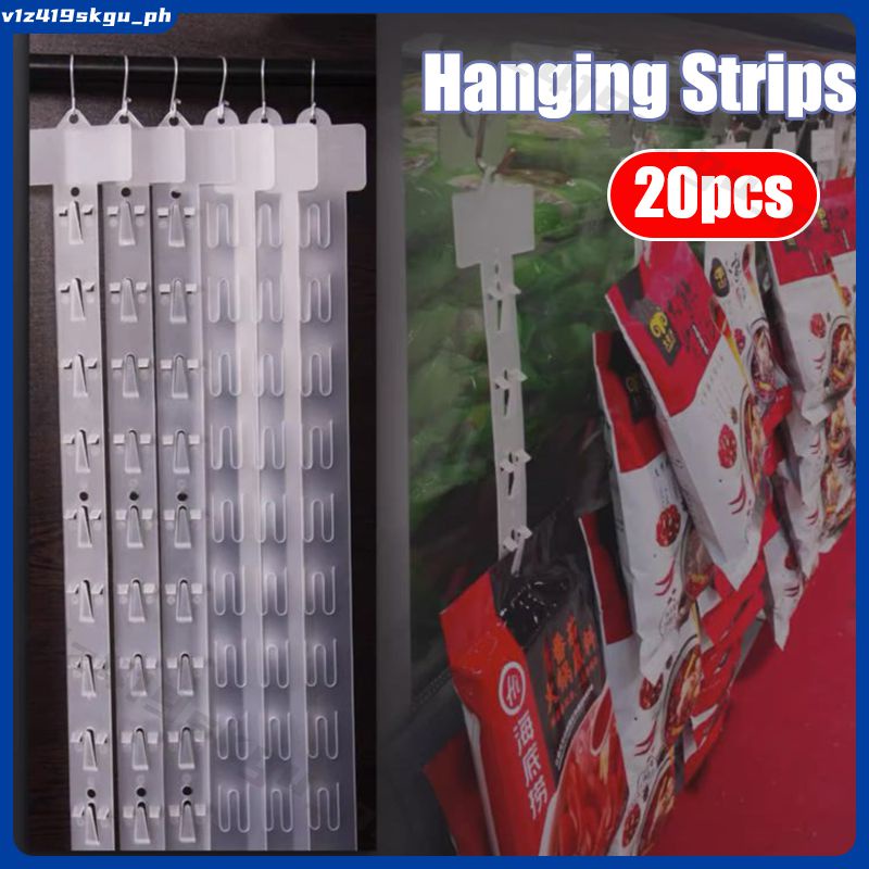 10/20PCS With Hooks Pvc plastic food supermarket hanging strip ...
