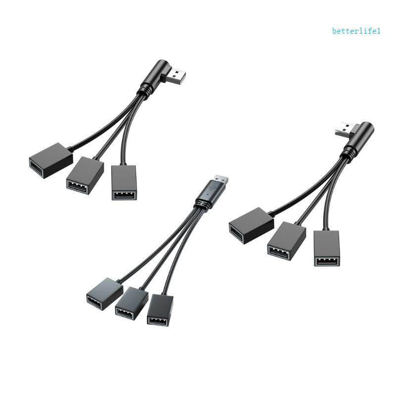 BTM USB Splitter Hub for Mobile Car Computer USB Male to Female Charger ...
