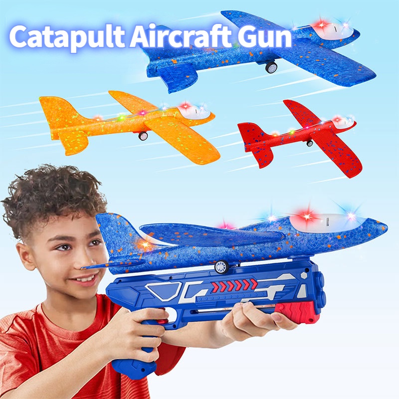 Led Airplane Launcher Toy Foam Remote Throw Launcher Outdoor Launcher ...