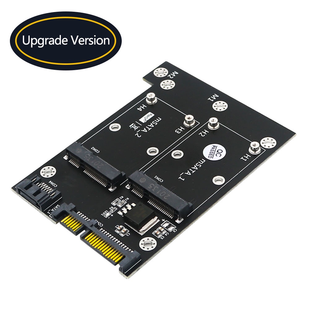 Upgrade Version MSATA to SATA Adapter Dual mSATA SSD to Dual SATA 3 ...