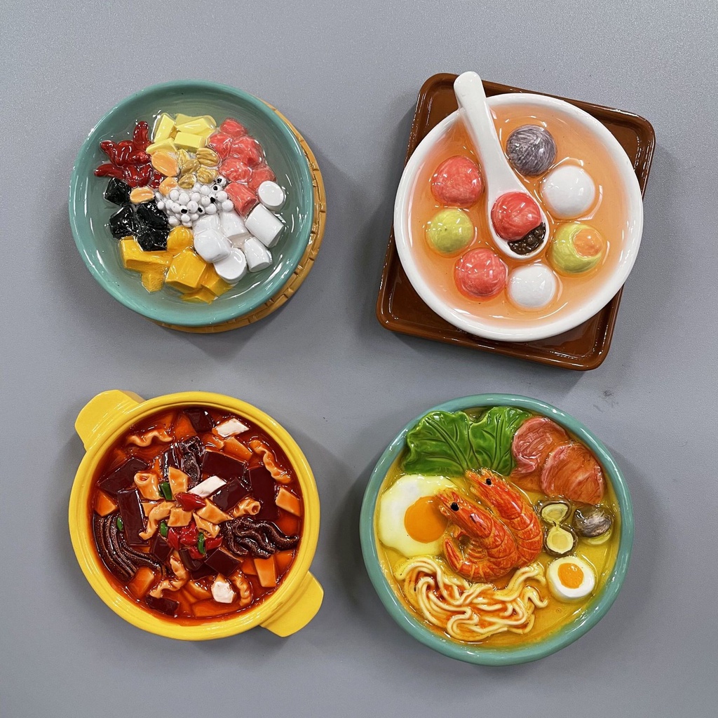 Refrigerator Magnets Resin Gourmet Mobile Phone Decoration Four Fruit ...