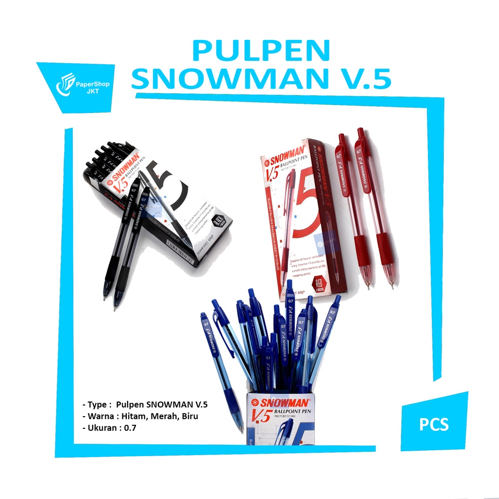 Snowman - Ballpoint Pen V5 0.7 - Ballpen - Pcs | Shopee Philippines