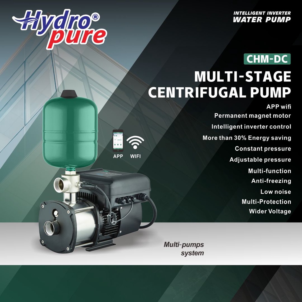 Hydropure Intelligent Inverter Pump CHM12-3DC 3HP APP Cloud Platform ...